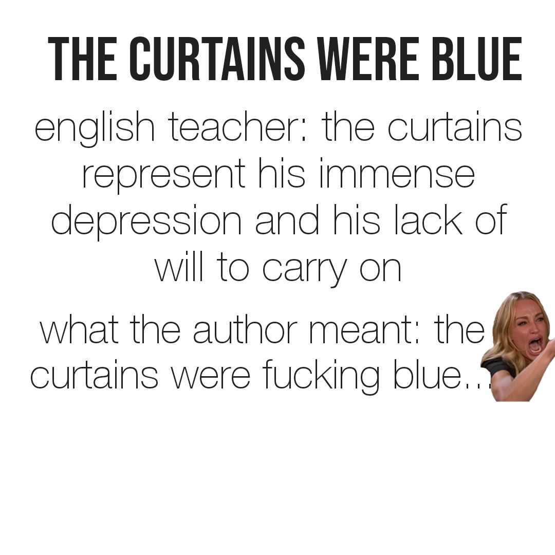 English Teacher Meme Blue